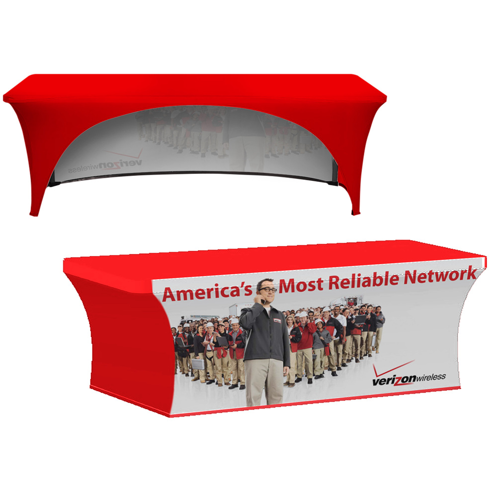 8-Ft. Stretch Table Cover Multi-Panel Print, Full Bleed Or Custom ...