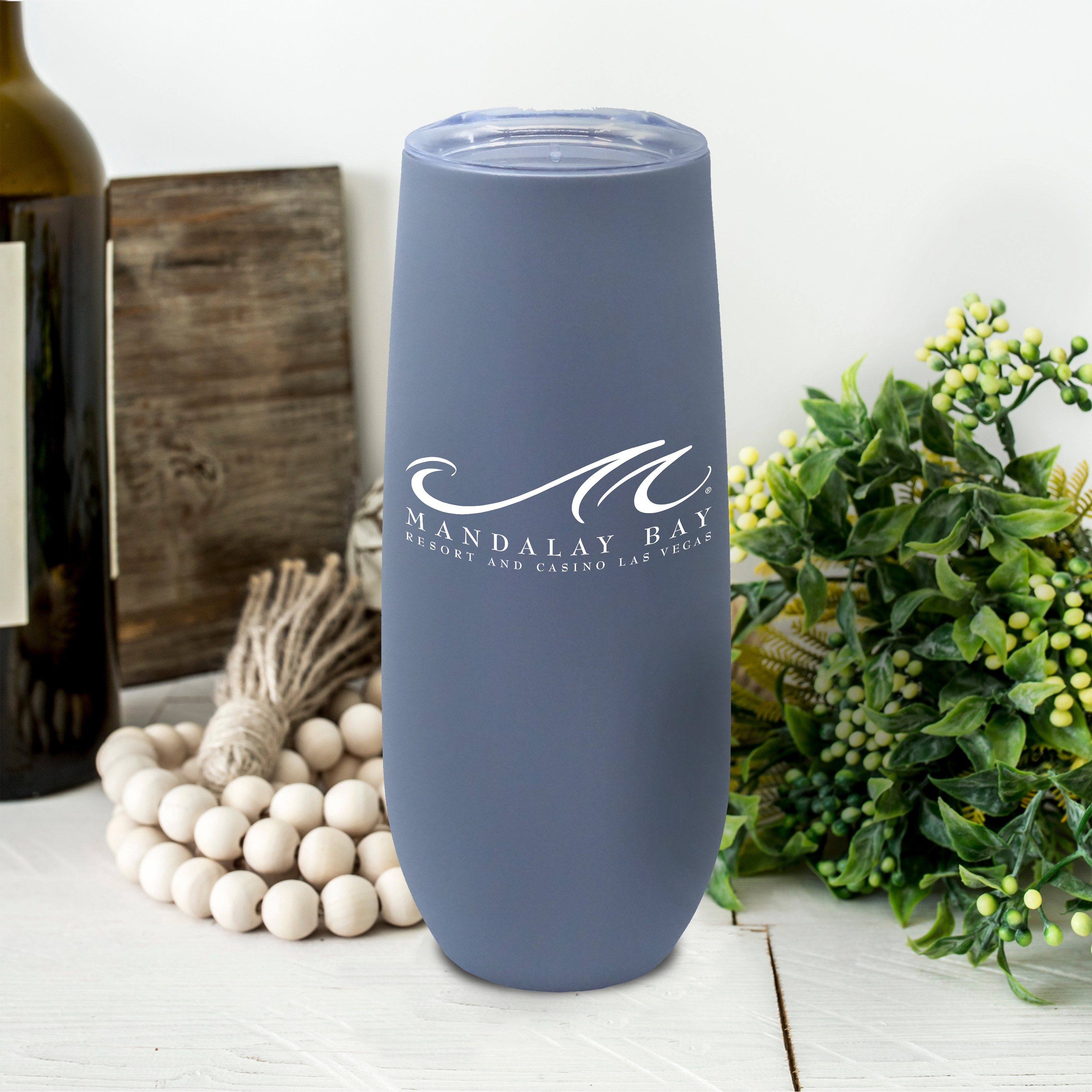 14 oz Vacuum Insulated Stainless Steel Champagne Flute With Rubberized ...