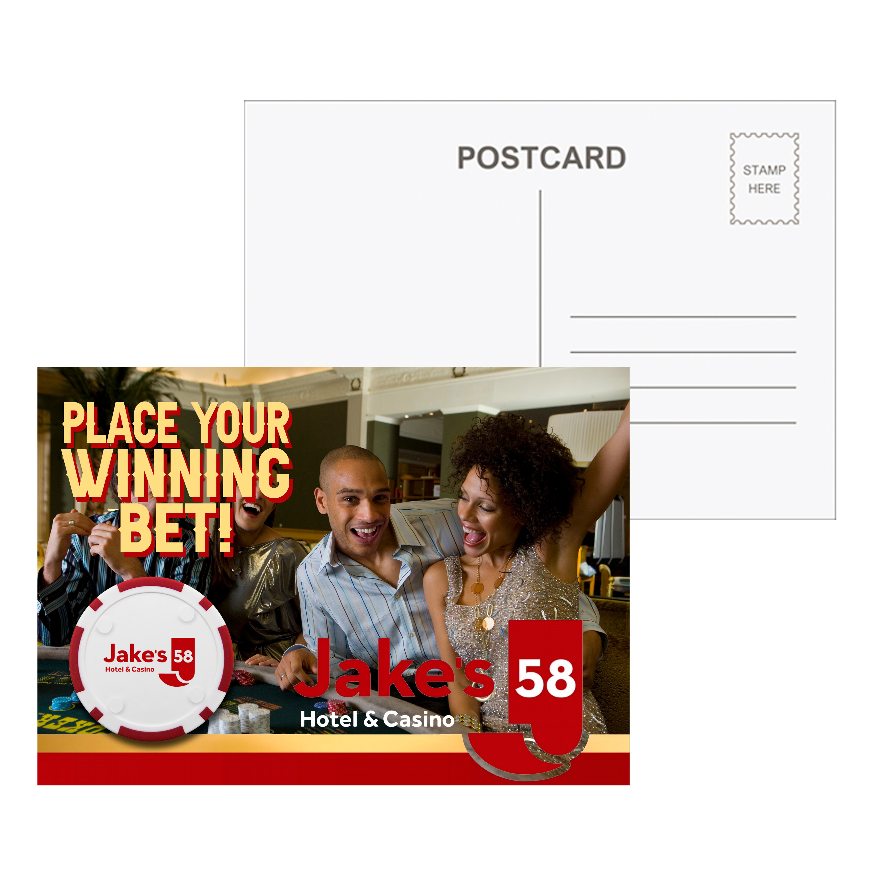 Post Card With Poker Chip | tekweld.com